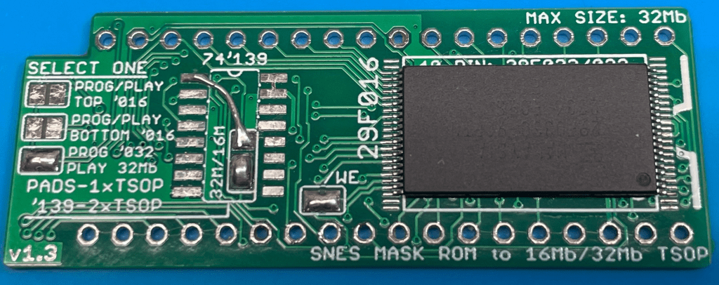TSOP to SNES Mask ROM Adapter Board | Mouse Bite Labs