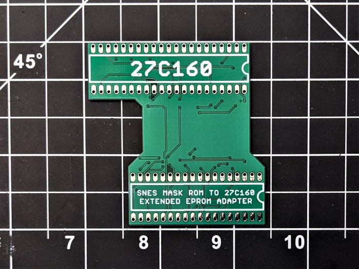 27C322, 27C160 to SNES Mask ROM Extended Adapter Board | Mouse Bite Labs