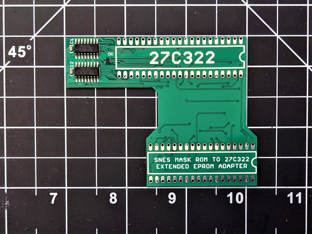 27C322, 27C160 to SNES Mask ROM Extended Adapter Board | Mouse Bite Labs