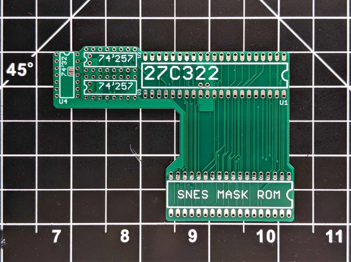 27C322, 27C160 to SNES Mask ROM Extended Adapter Board | Mouse Bite Labs